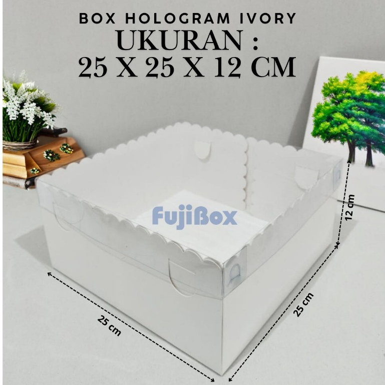 (10 Pcs) Fuji Box Cake Box Ivory Pudding Cake Box 25 x 25 x 12 cm ...