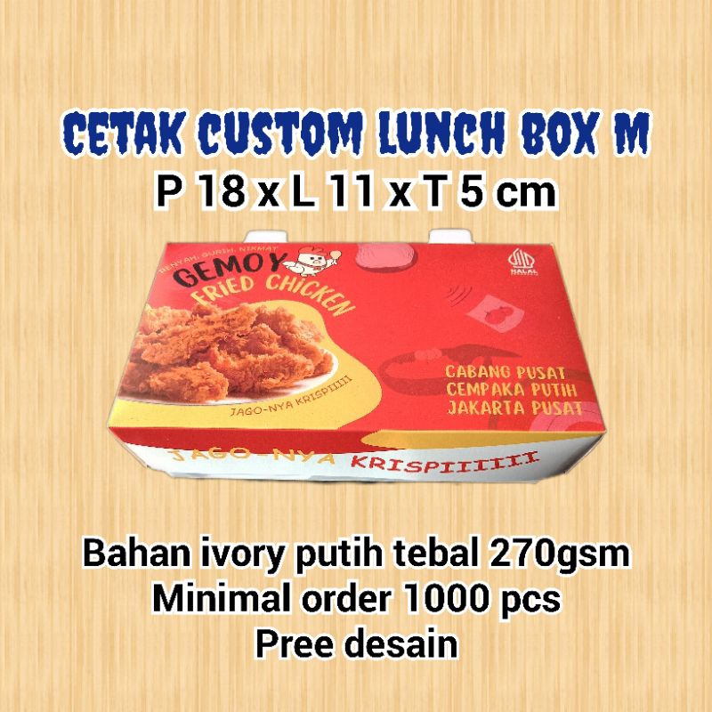 Print CUSTOM DUS PACKAGING LUNCH BOX M | Shopee Malaysia