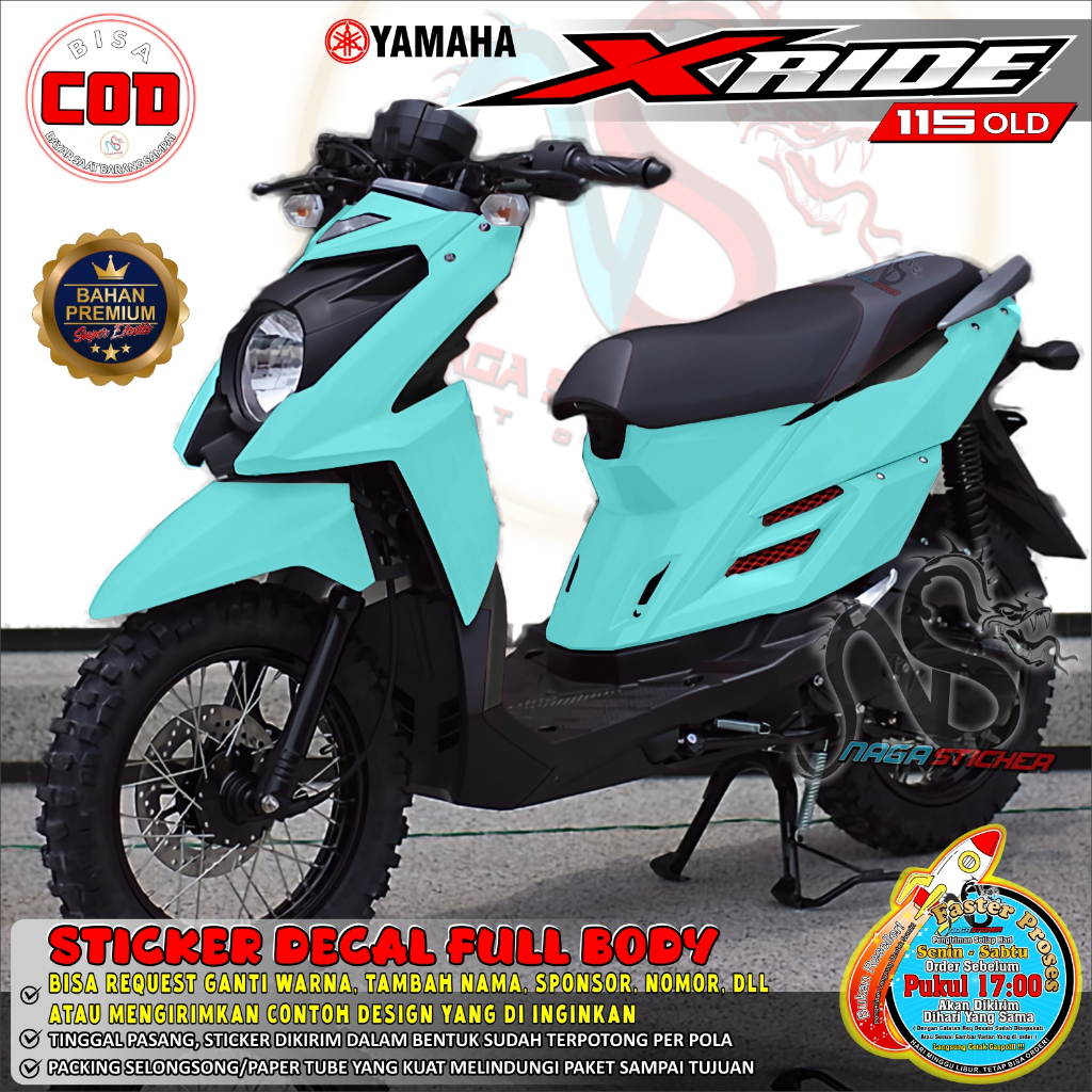 Decal Sticker Full Body Yamaha X Ride 115 Old Plain Motif NS5500 Custom ...