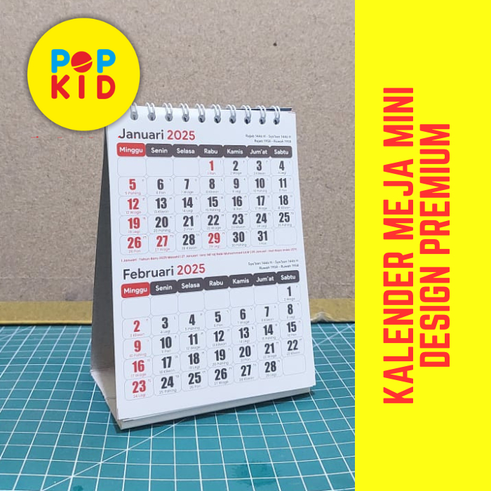 2025 TABLE CALENDAR MINI SITTING CALENDAR SIMPLE NUMBERS SERIES ...