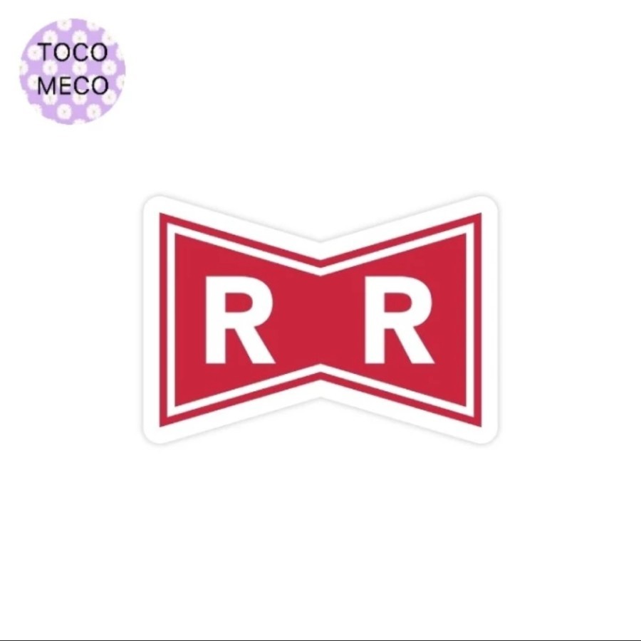 Red Ribbon army logo sticker, dragonball akira toriyama anime sticker ...