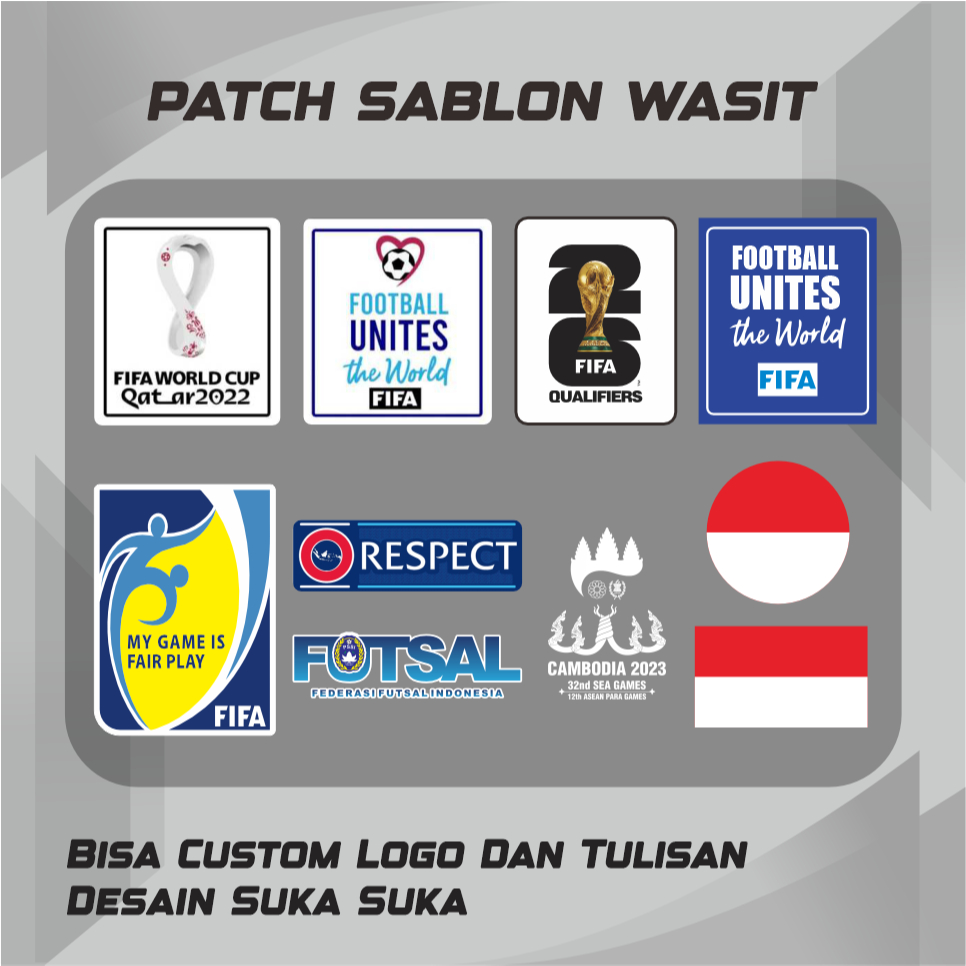 Referee SCREEN PRINTING PATCHES - FAIRPLAY SLEEVES - FUTSAL - RESPECT ...