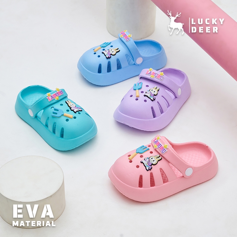 Lcukydeer Latest 2025 F812-3 Girls Sandals Labubu Character Slide Model ...