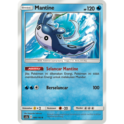 Pokemon TCG INDONESIA MANTINE AS3A 080/183 | Shopee Malaysia