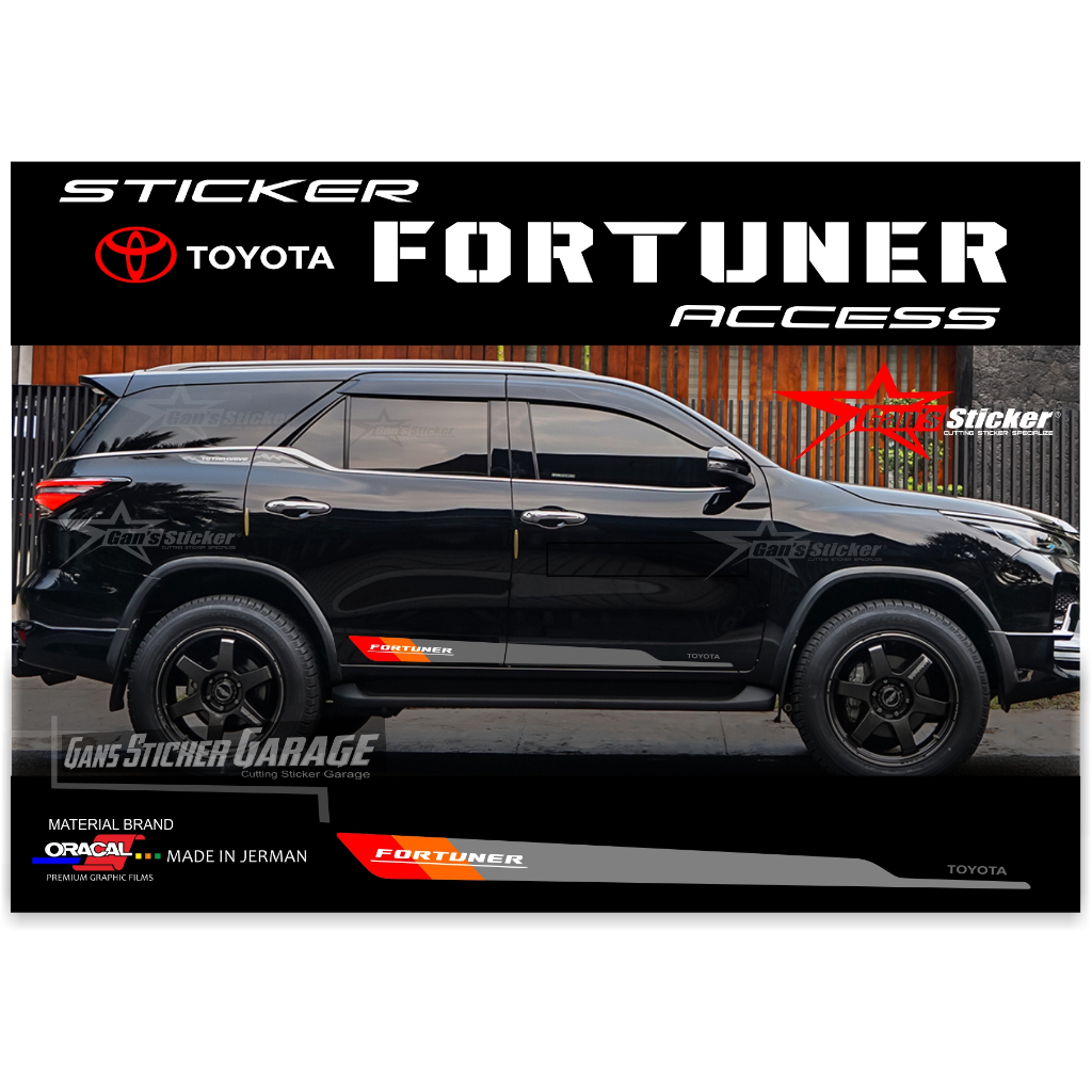 Toyota FORTUNER CUSTOM STICKER 2022 2023 TOYOTA FORTUNER DOOR STICKER ...
