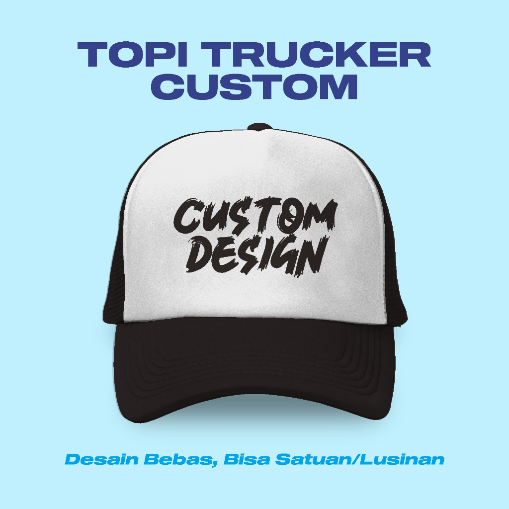 Single Custom Hats / Custom Mesh Trucker Hats with DTF Screen Printing ...