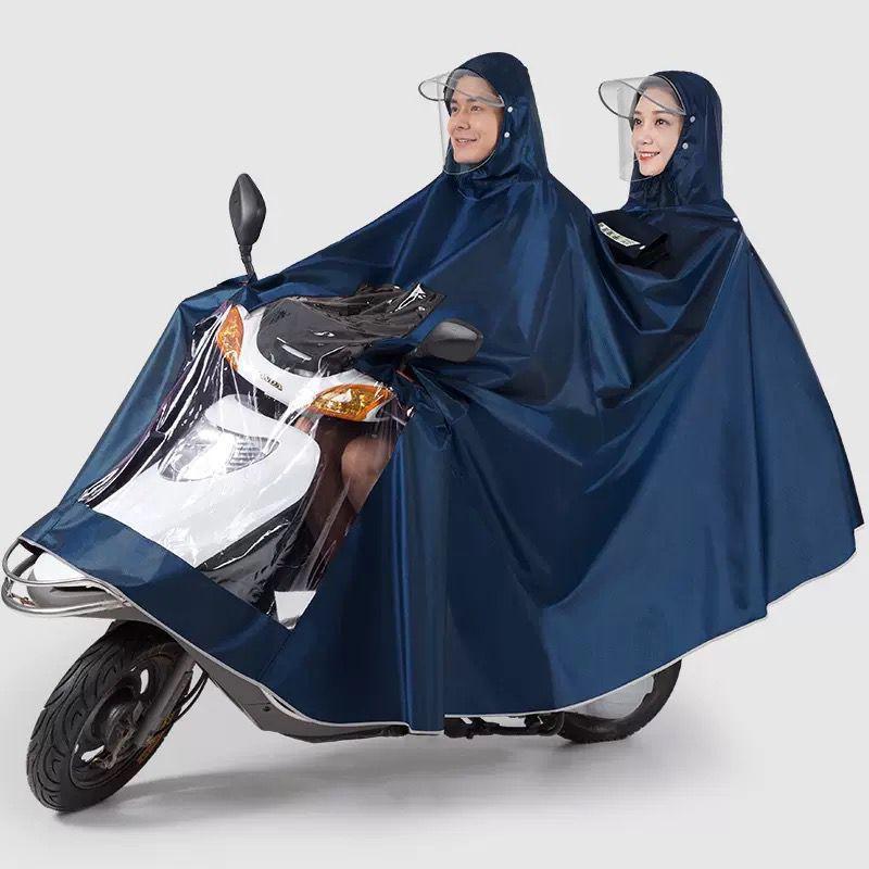 2 HEAD RAIN COAT TWO PEOPLE JUMBO MOTORCYCLE RAINCOAT FULL BODY DOUBLE ...
