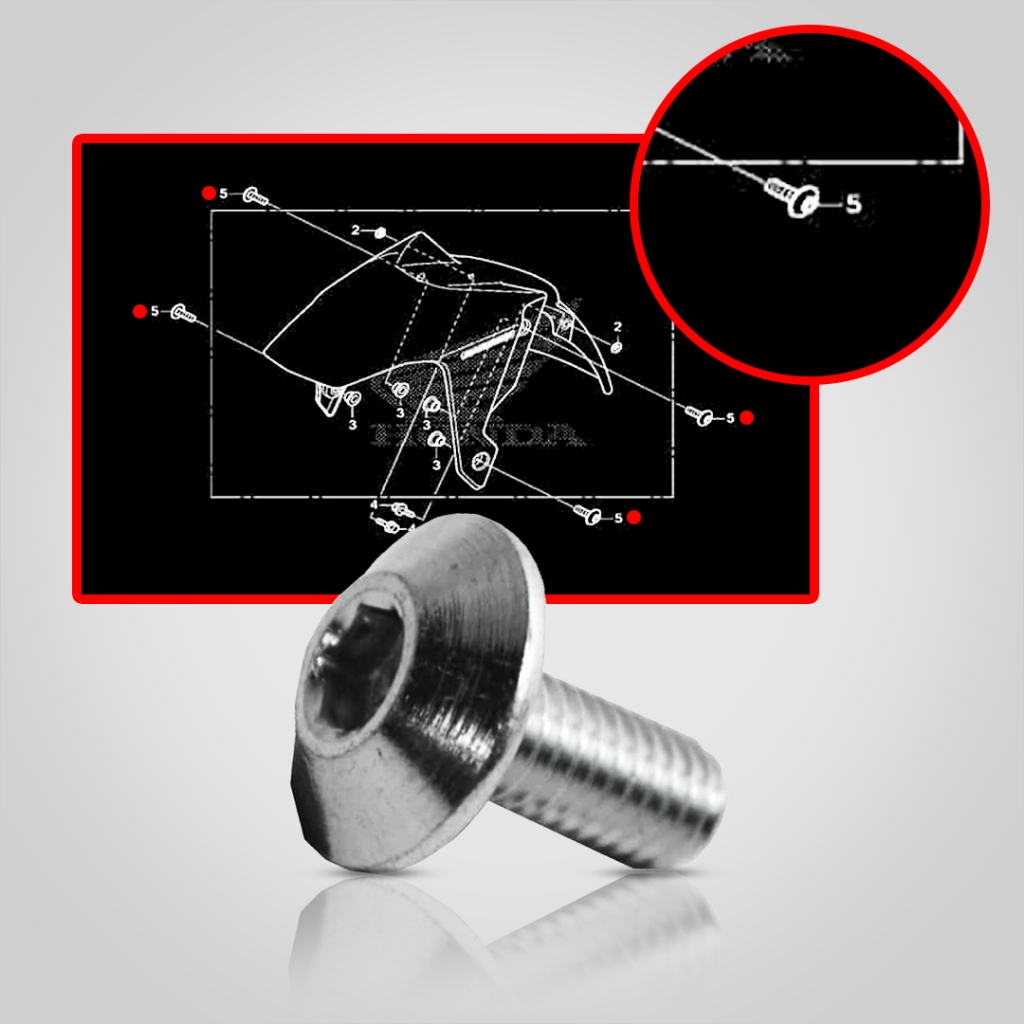 Original Honda ADV 150 ADV 160 VARIO 160 K2S Front Fender Bolts ...