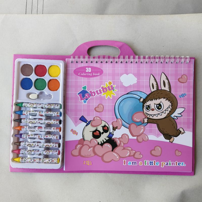 Labubu Coloring Tool Set (12 Sheets of Paper) | Shopee Malaysia