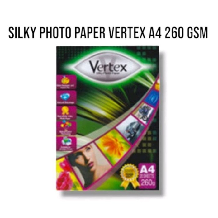 Vertex Silky Photo Paper 260g / Semi Doff Silky Photo Paper | Shopee ...