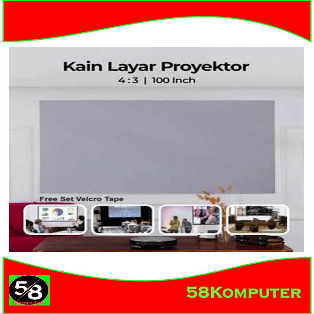 CAHAYA LAYAR Projector Screen Cloth PET Fabric Light Resistant Layer 4: ...
