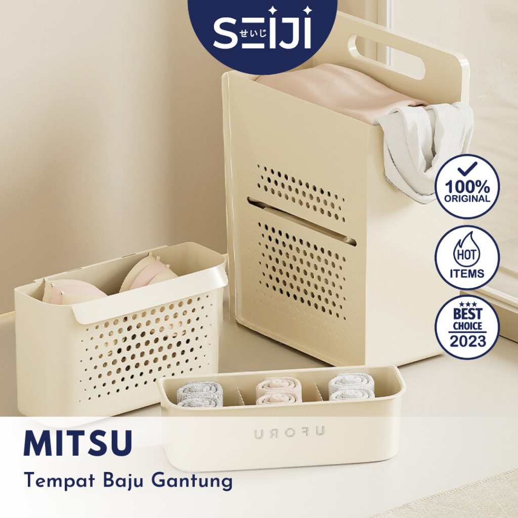 Seiji - MITSU Multi-Purpose Clothes Laundry Basket Practical Laundry ...