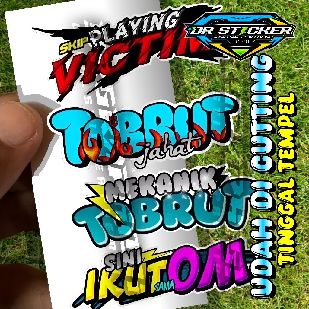 Pc1 Sticker Pack of 3 Contents Already Cutting Stickers, Mechanics ...