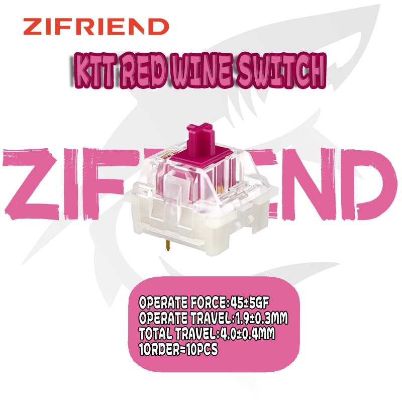 Zifriend KTT Red Wine Switch Linear Switch Mechanical Keyboard SMD LED ...