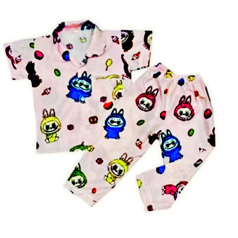 Viral Girls' Pajamas Ages 1-10 Years / Viral Labubu Children's Suits ...