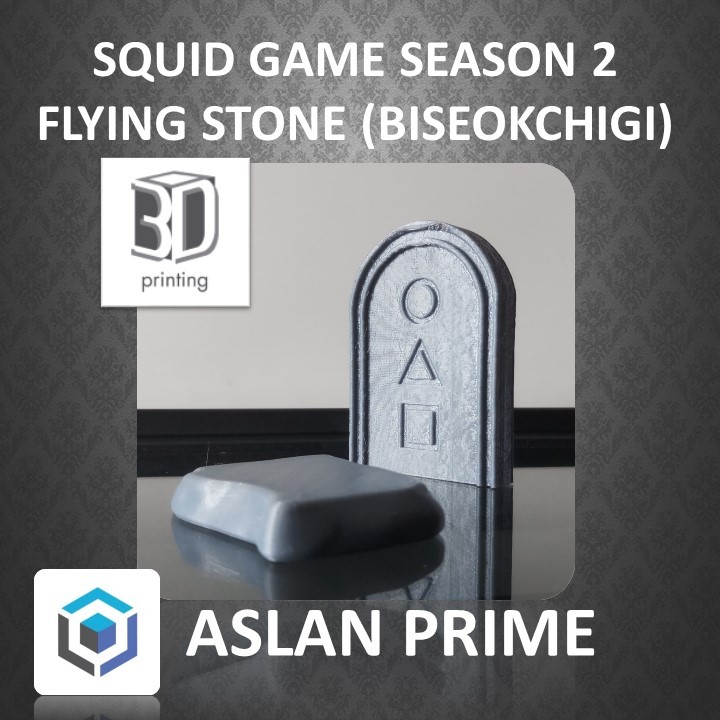 Biseokchigi SQUID GAME 2 FLYING STONE 3D Print Games Toy Korean Korean ...