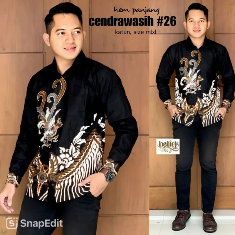 Latest Modern Long Sleeve Men's Batik, Men's Batik Uniform, Size ML XL ...