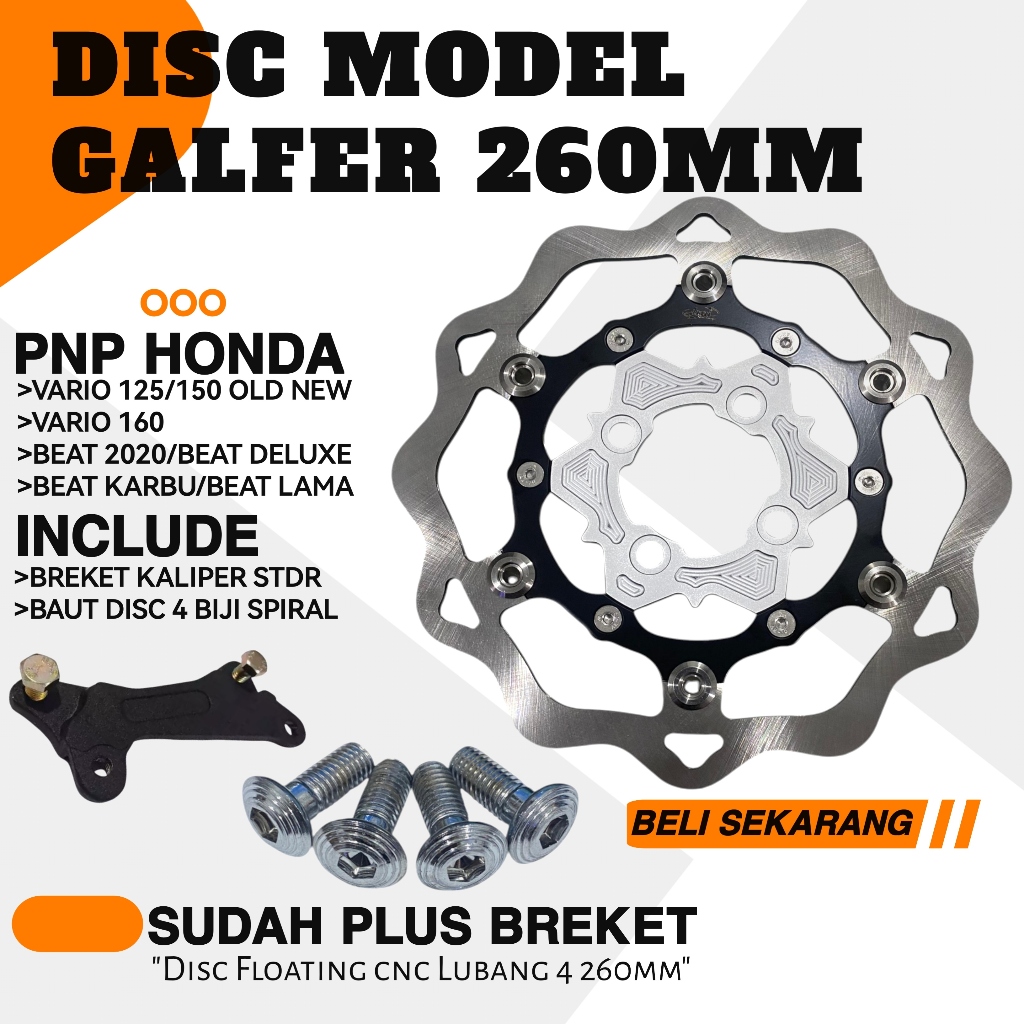 Galfer 260mm ARAI Model disc Plate Force plus 260mm beat brackets ...