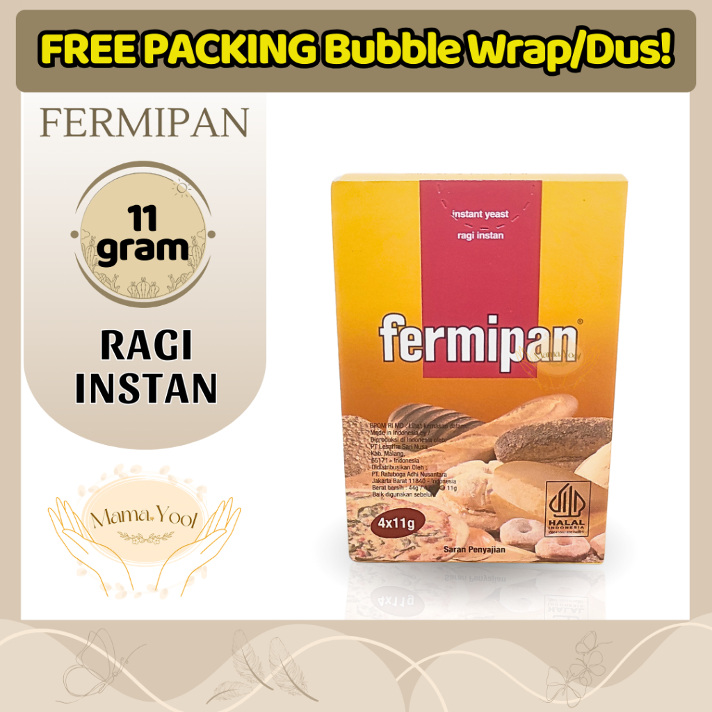 Original Fermipan Instant Yeast 11 gr Sachet Packaging / Instant Bread ...