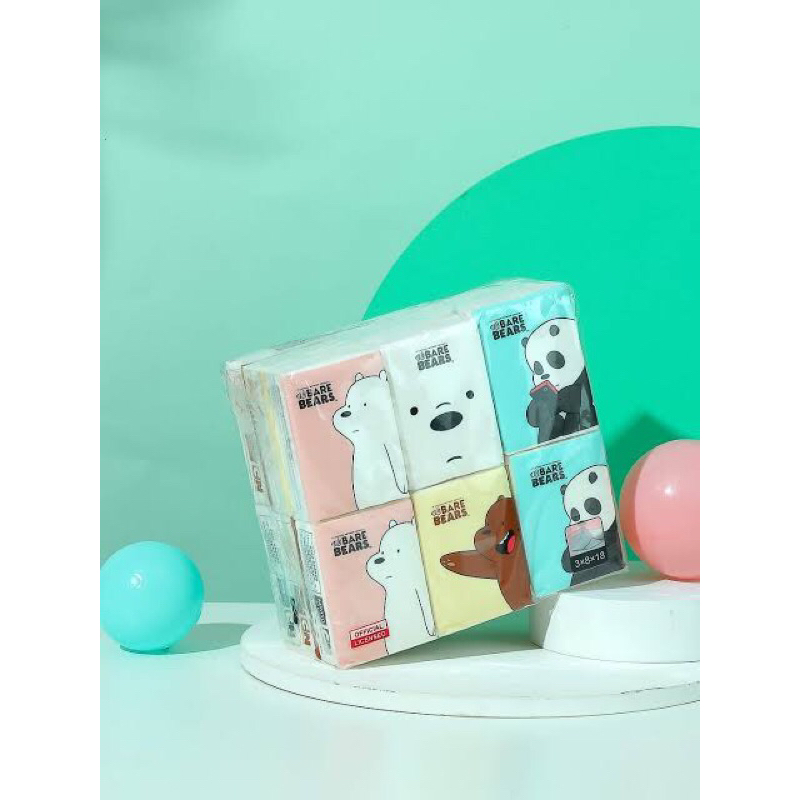 Miniso We bare Bears Facial Tissue / We bare Bears Facial Tissue ...