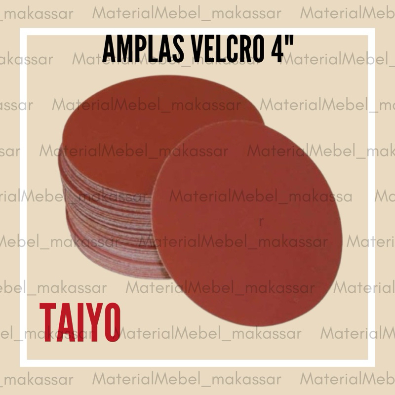Velcro SANDPAPER 4 INCH TAIYO ROUND SANDING GRINDING SANDING | Shopee ...