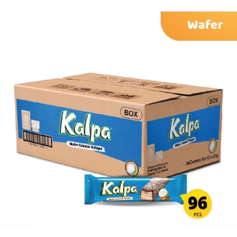 (1 Dus / 96 PCS) KALPA WAFER COCONUT CHOCOLATE 22g | Shopee Malaysia