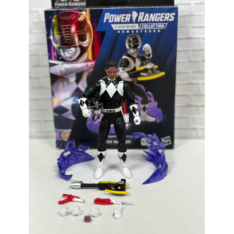 Hasbro MMPR Black Ranger Lightning Collection Remastered 30th | Shopee ...
