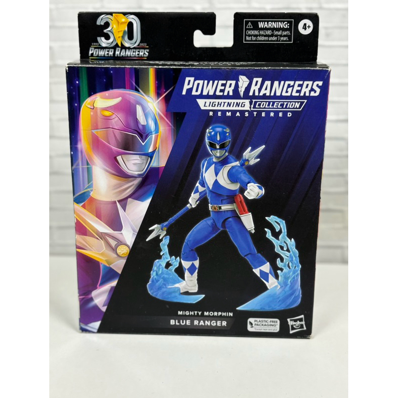 Hasbro MMPR Blue Ranger Lightning Collection Remastered 30th | Shopee ...