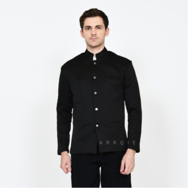 HITAM ! Plain Black Men's Gakuran Jacket, Slim Fit Model, Soft Material ...