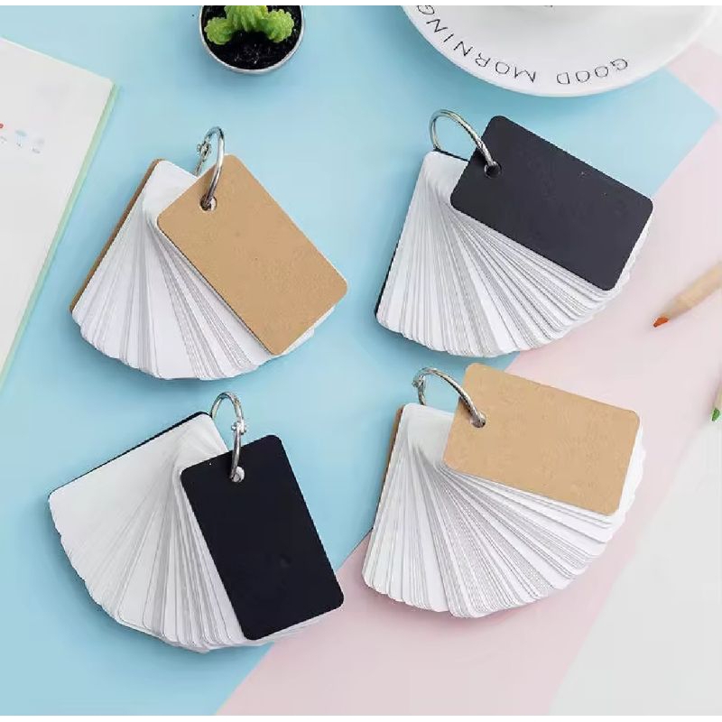 Plain Memo Mini Ring Notebook Flash Card Notepad Memoped Note | Shopee ...