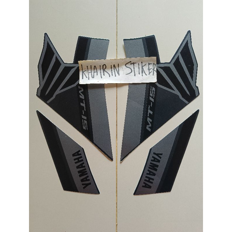 HITAM Original black and gray Yamaha mt15 sticker striping | Shopee ...