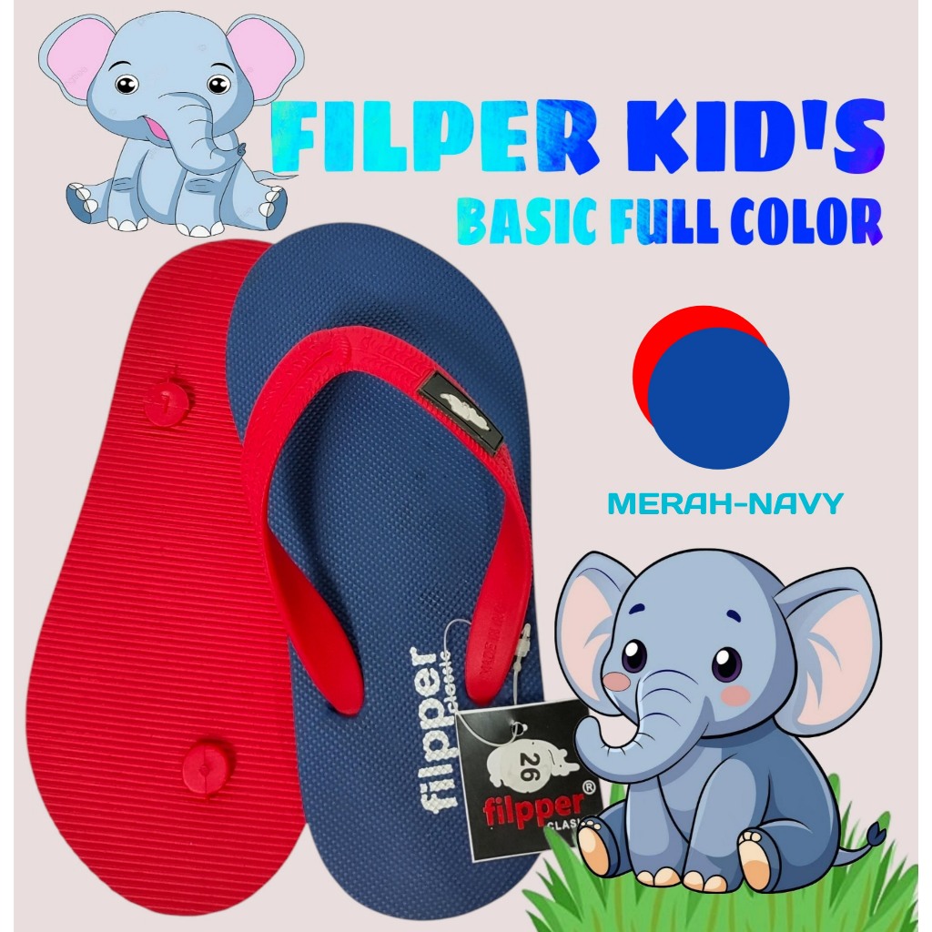Children's Classic Filper Kids Rubber Flip-flops Ages 1 Year to 15 ...