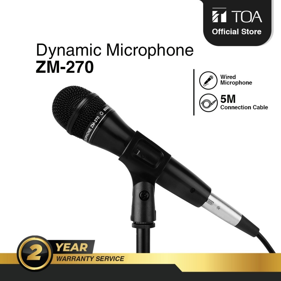 Dynamic MICROPHONE TOA ZM-270 MIC CABLE ORIGINAL | Shopee Malaysia