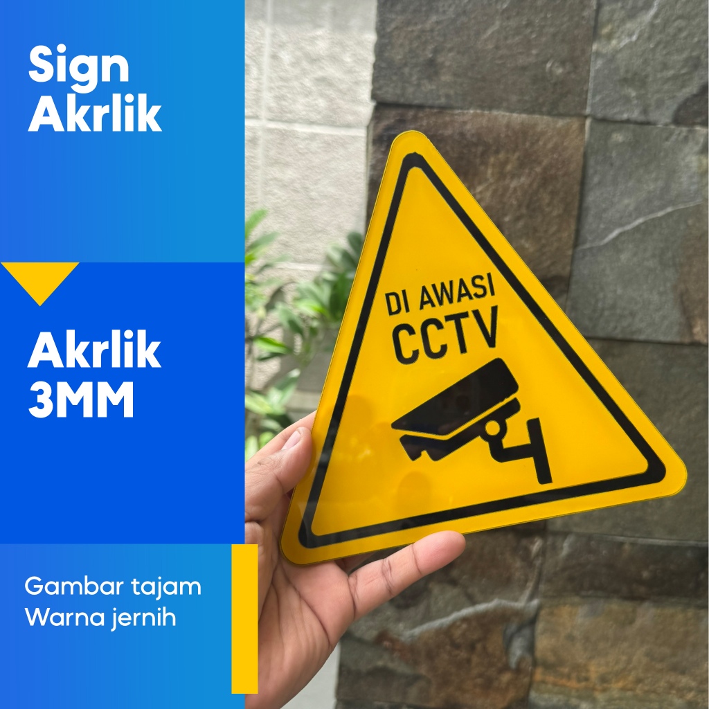 Acrylic Sign Monitoring CCTV Security Signage | Shopee Malaysia