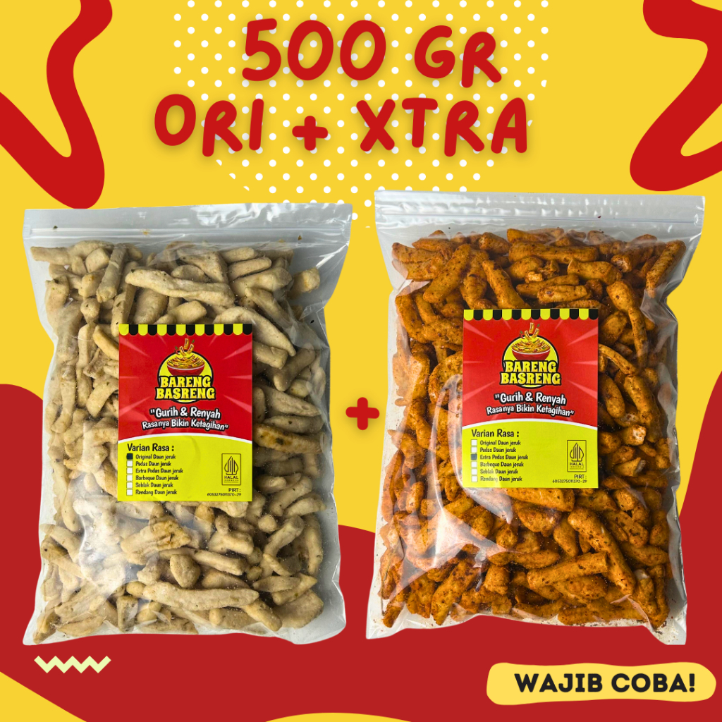 Original Basreng Combo 500gr Basreng Xtra Spicy 500gr Snacks Spicy ...