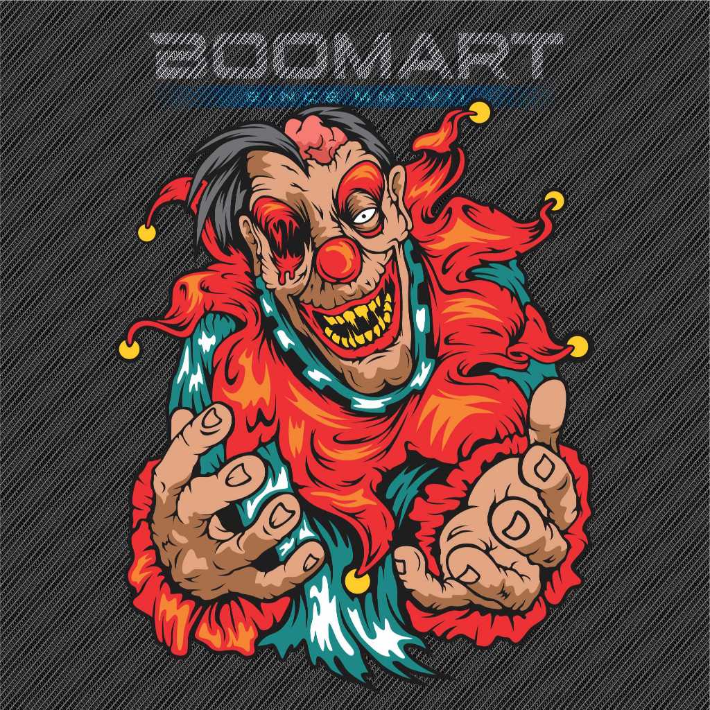 Badut ZOMBIE CHARACTER A4 STICKER | Shopee Malaysia