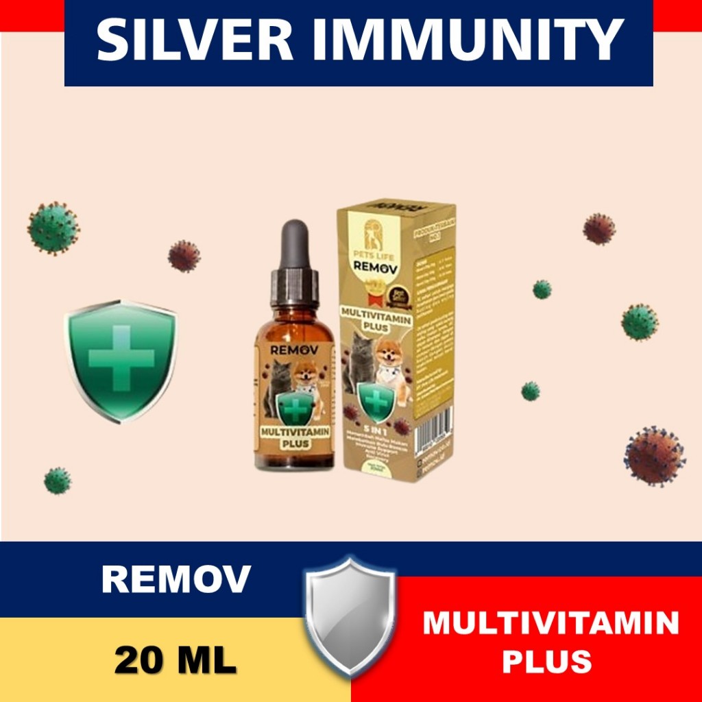 Remov VITAMIN DROPS DOG CAT MULTIVITAMIN PLUS, IMMUNE BOOSTER 20ML ...