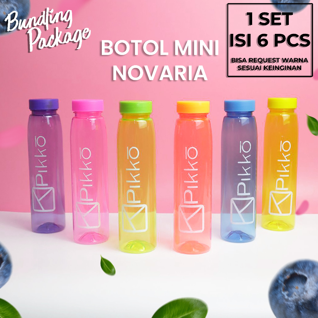 Novaria MINI BOTTLE BUNDLING 450 ML - PIKKO - 6 CHEERING COLORS - 1 SET ...