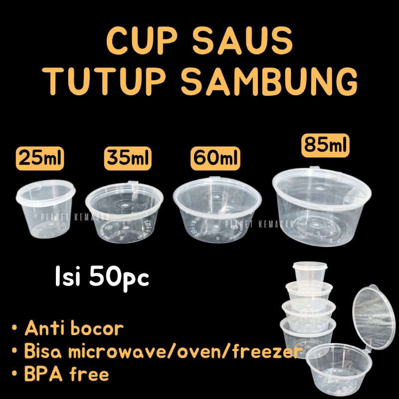 [CONTENTS 50 PCS] 25ML SAUCE CUP 35ML SAUCE CUP SAUCE 60ML SAUCE ...