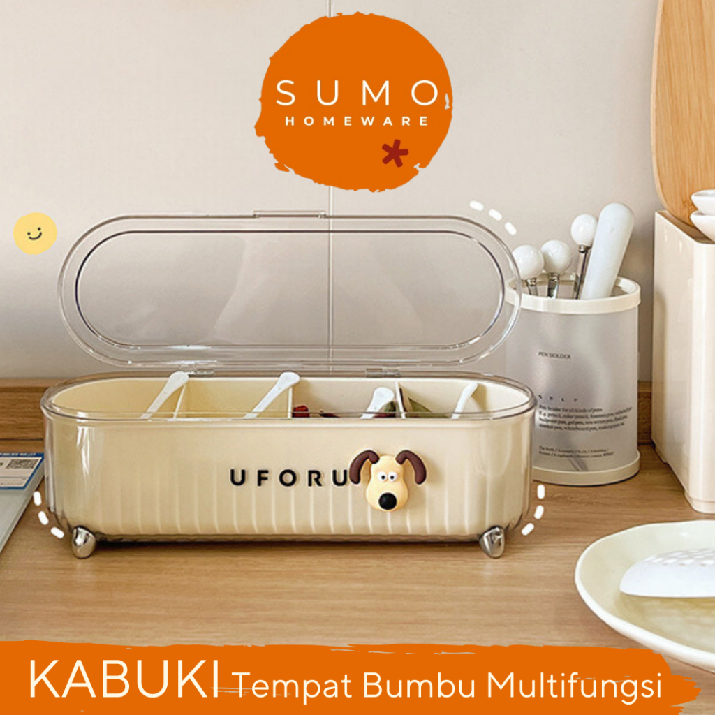 Sumo - KABUKI Aesthetic Kitchen Spice Container 4 in 1 Spice Jar ...