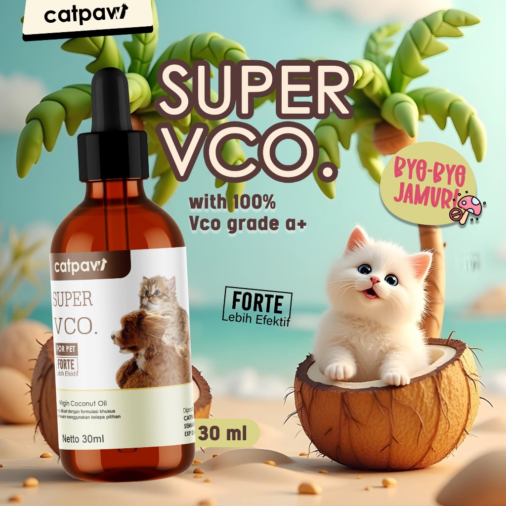 Coco Paws VCO Gold Paw Pure Coconut Oil 30 ml Treats Scabies Fungus and ...