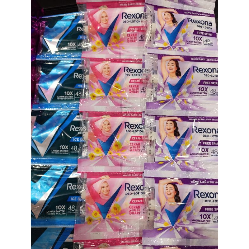 Rexona [Sachet] Ice Cool/Free Spirit/Fresh Cerah Contains 3 Sachets ...