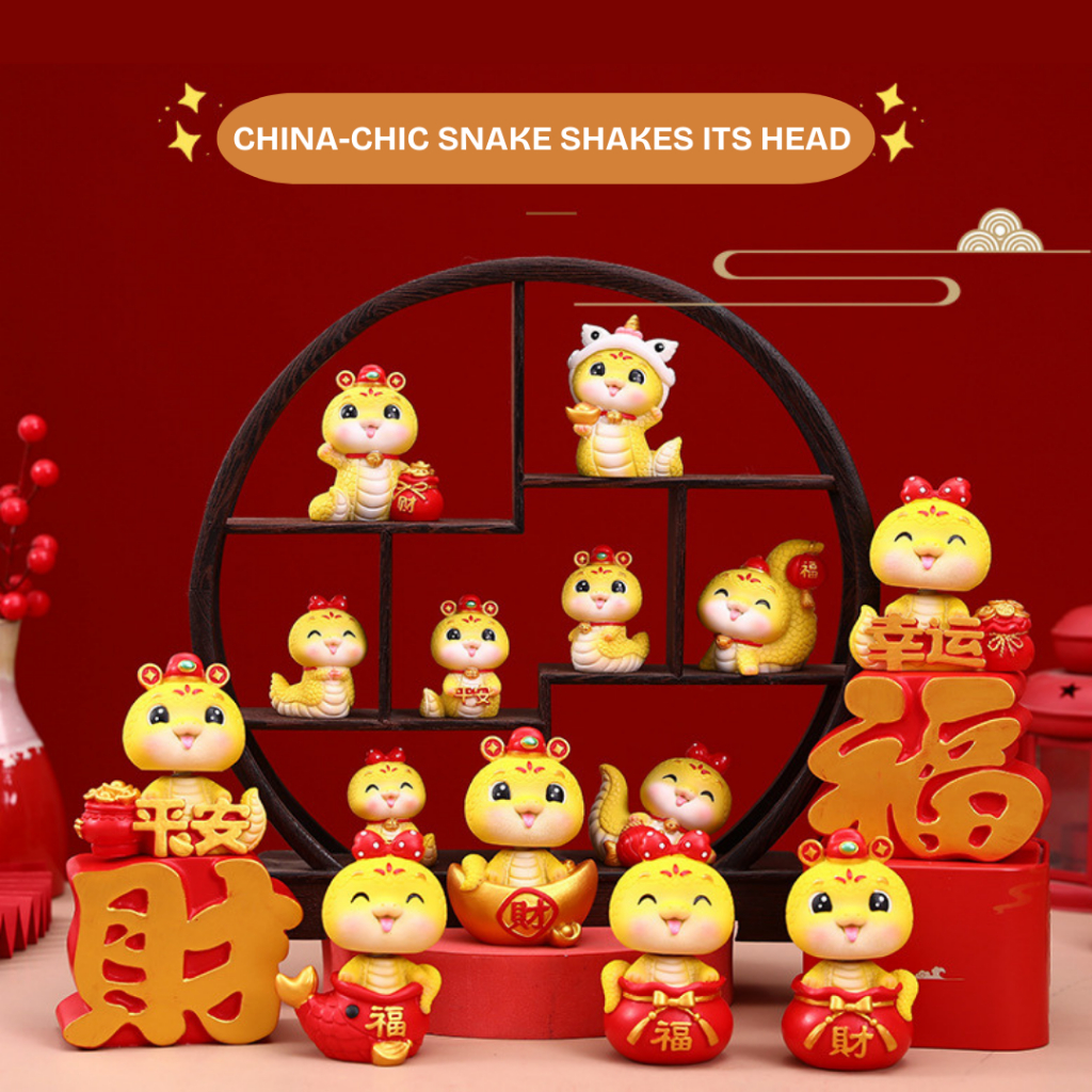 Sasa HOMMY - STATUE MINIATURE SET SNAKE SNAKE SNAKE CNY DISPLAY ORNAMENTS SOUVENIR Chinese New ...