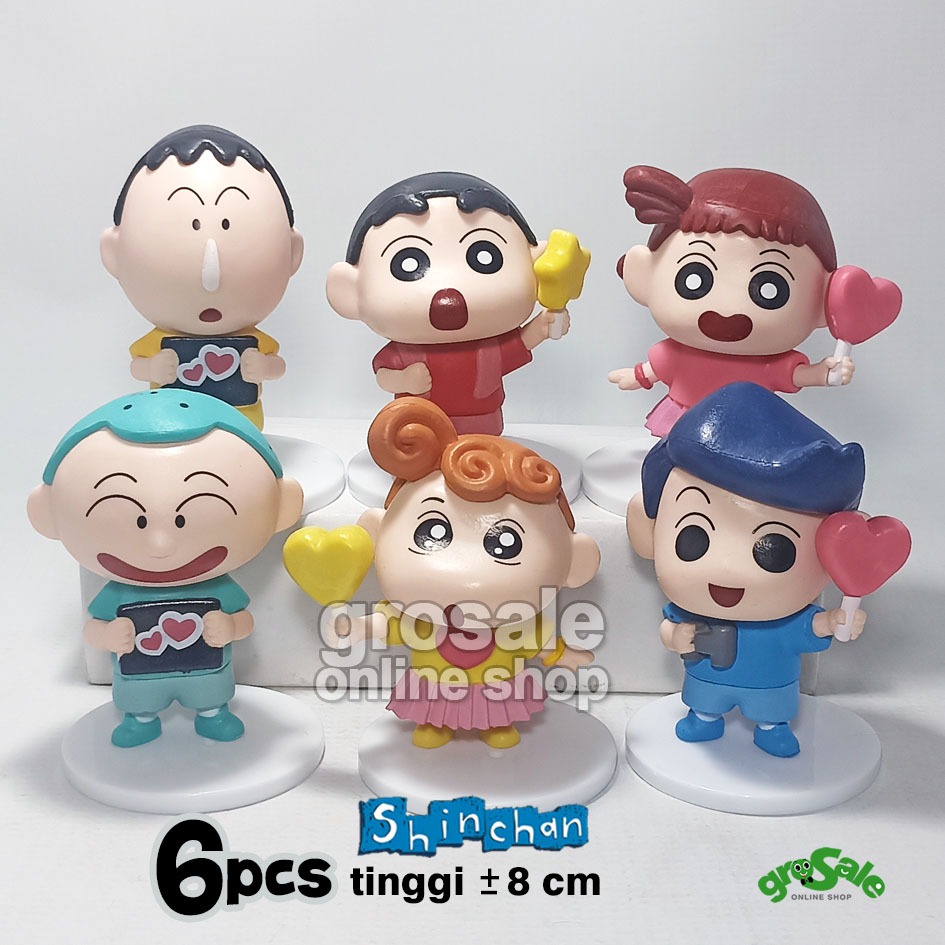 Crayon Shin-chan Ice Stick Heart Figure Shinchan Friends Shinnosuke Cute Characters Japanese ...
