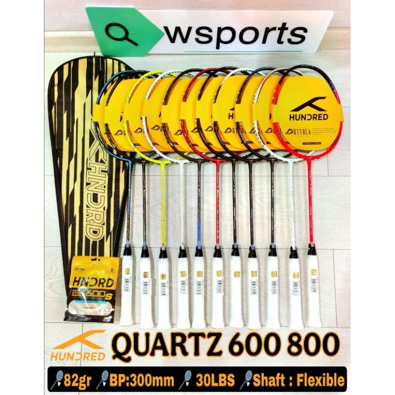 Original Hundred HNDRD QUARTZ 600 800 Badminton Racket | Shopee Malaysia