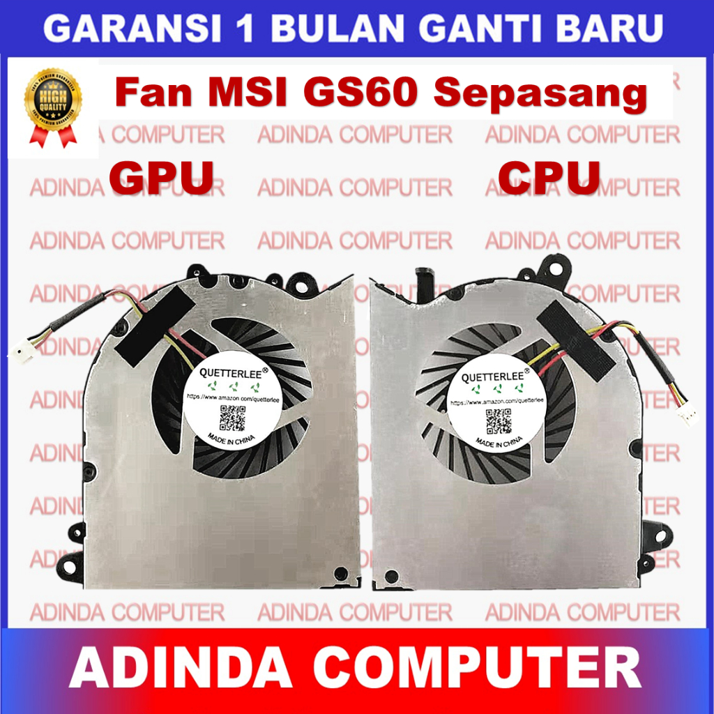 Msi GS60 Fan MS-16H5 MS-16H6 MS-16H7 MS-16H8 N223 N293 N294 PX60 WS60 ...