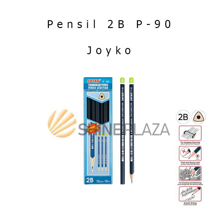 Joyko P-90 2B Wooden Drawing Computer Pencil - Drawing Pencil | Shopee ...