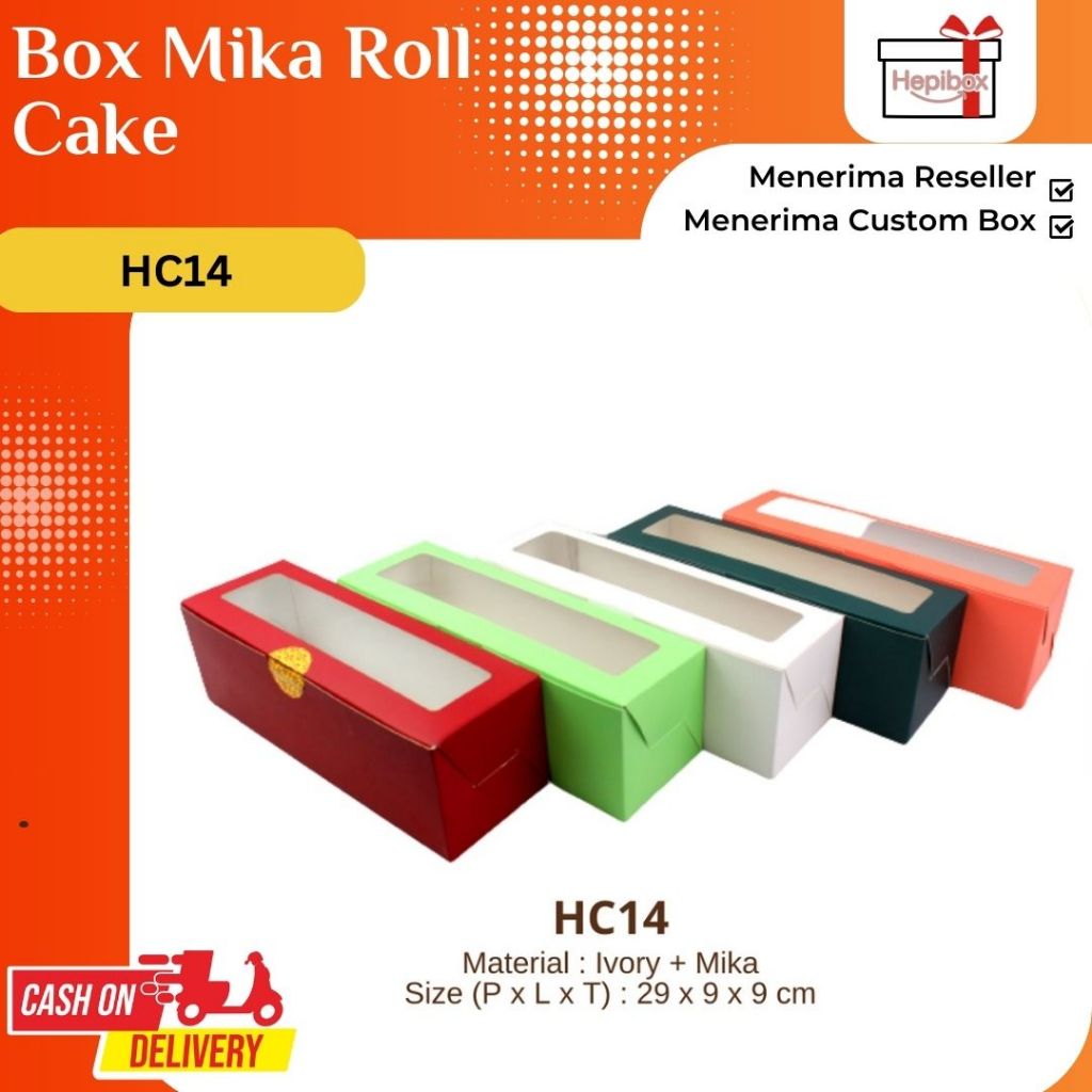 Rolled Bolu Box / Mica Brownies Box / Gift Souvenir / Packaging / Thick ...