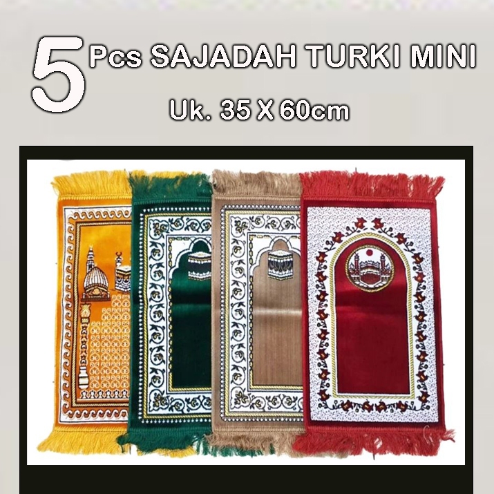 5pcs - Mini Prayer Mat Size 35x60cm Velvet Material Prostrate Prayer ...
