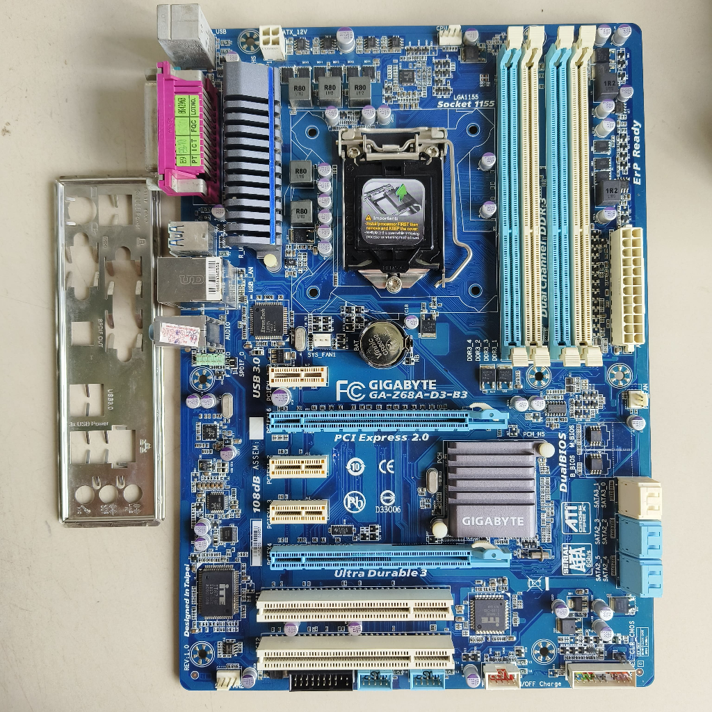 Gigabyte GAMING MAINBOARD GA-Z68A-D3-B3 LGA 1155 DDR3 GEN3 STANDARD ATX ...
